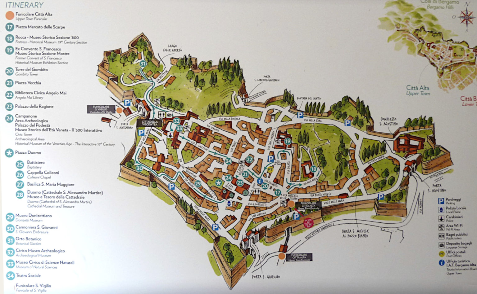 Visite de la ville haute de Bergame - Bellitalie